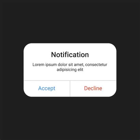 Premium Vector Smartphone Screen Notification Interface Mockup Template Design With