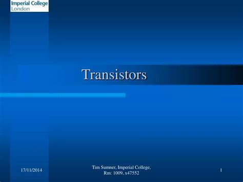 PPT Transistors PowerPoint Presentation Free Download ID