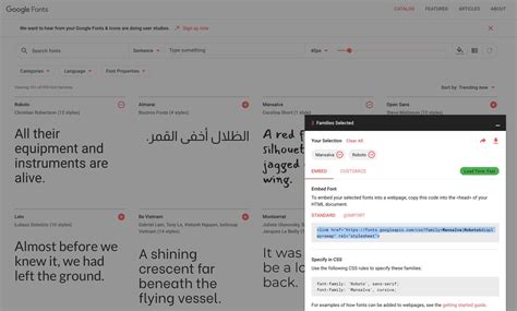setting fonts