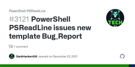 PowerShell PSReadLine Issues New Template Bug Report Issue 3121