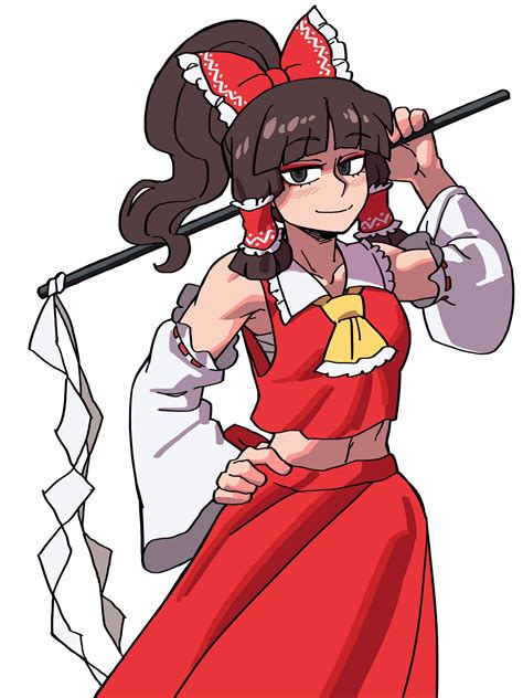 Hakurei Reimu Touhou Drawn By Eddybird55555 Danbooru