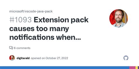 Extension Pack Causes Too Many Notifications When Opening Pomxml