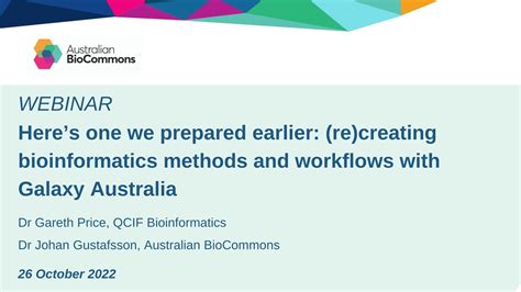 Heres One We Prepared Earlier Recreating Bioinformatics Methods And Workflows With Galaxy
