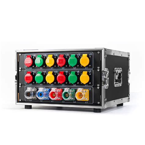 Best Selling Black Plug Socket Power Distribution Box For Stage Light Portable Distribution Box