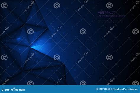 Vector 3d Illustration Geometric Polygon With Molecule Structure Stock Vector Illustration Of