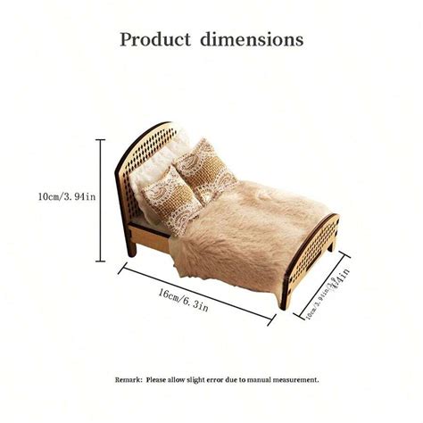 Miniature Bed Model Wooden Micro Mini Bed With Bedding Whole Set Of