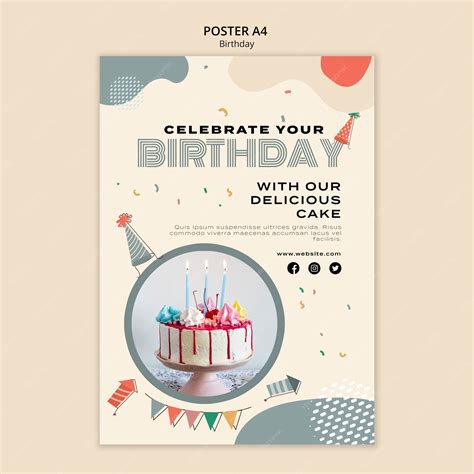 Free Psd Birthday Celebration Poster Template