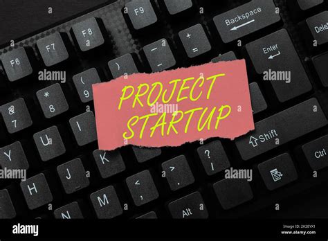 Hand Writing Sign Project Startup Internet Concept A Project Done On