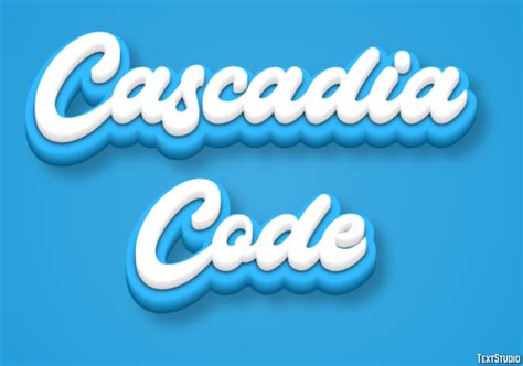 Cascadia Code Text Effect And Logo Design Font
