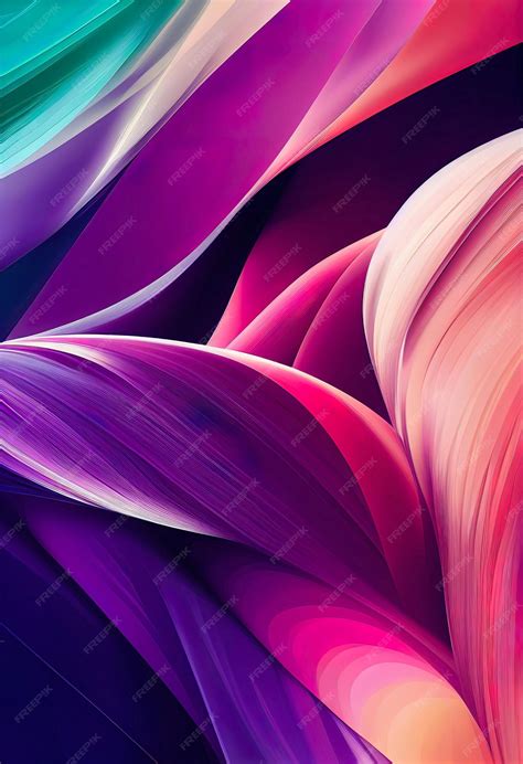 Premium Photo Pink Purple And Blue Abstract Wallpaper Liquid Lines Vibrant Colors Smooth