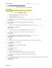 Lab 07 Torques Docx Lab 08 Torques Name Go To Phet Colorado Edu En Simulation Torque