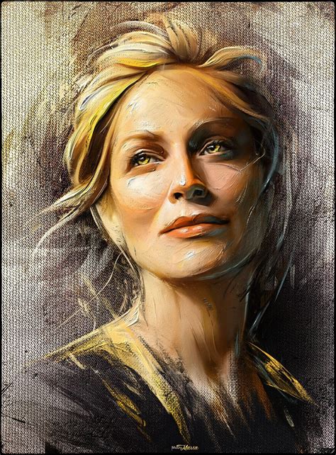 Maria Digital Thick Paint Rillustration