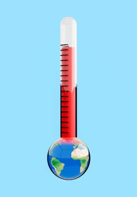 Premium Photo Earth Thermometer Displaying Maximum Temperatures