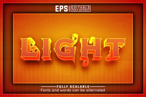 Premium Vector Light 3d Editable Text Effect