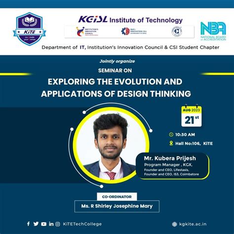 Kgisl Institute Of Technology On Linkedin Kitetechcollege Seminar