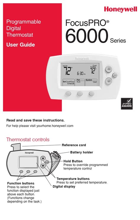 Honeywell Home Thermostat Manual Pro Series