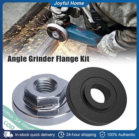 2pcs M10 Angle Grinder Flange Kit Inner Outer Lock Nut Kit Shopee