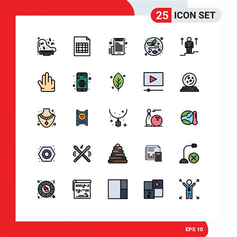 25 User Interface Filled Line Flat Color Pack Of Modern Signs And Symbols Of Success Arrow File