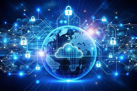 Digital Cloud Computing Cyber Technology Mobile Concept Premium Ai