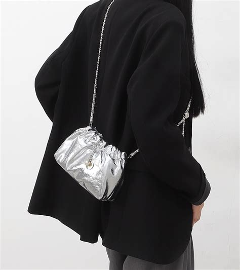 더레이디 [👍끈조절 3way] 진주장식 복조리st 체인 조절 스트랩 크로스 숄더 미니백 가방 L A0033