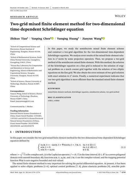 Two‐grid Mixed Finite Element Method For Two‐dimensional Time‐dependent Schrödinger Equation