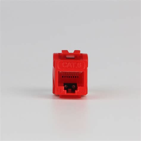 Red Cat 6 Utp Keystone Jack 180 Degree China Cat 6 Keystone Jack And Utp Modular Jack