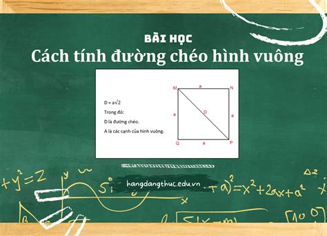 Cách Tính đường Chéo Hình Vuông Và Bài Tập Bổ Trợ