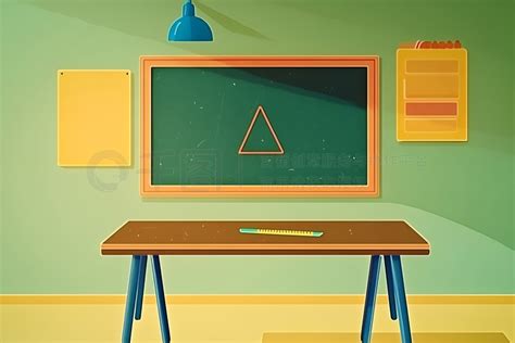 Classroomai数字艺术 Classroom简约卡通风教室场景黑板课桌铅笔吊灯公告牌书架插画 Ai平面元素免费下载 Png格式 4032像素 编号71590768 千图网