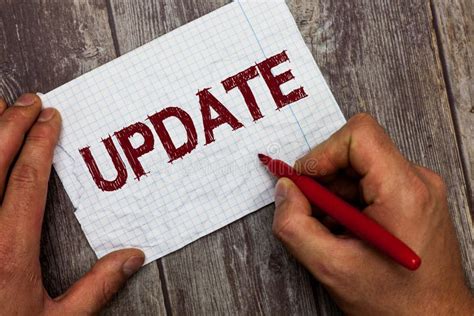 Handwriting Text Update Concept Meaning Up To Date Make Something More Modern Or Updated Newer