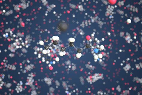 Polyamide 6 Molecule Scientific Molecular Model Looping 3d Animation Stock Illustration