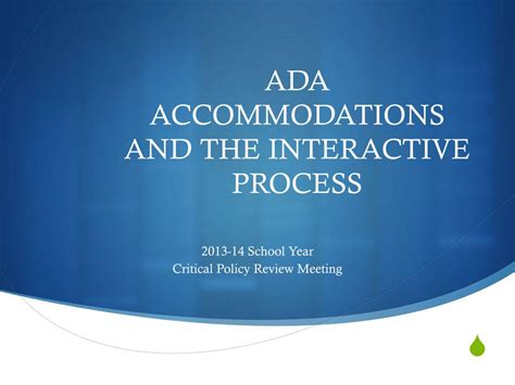 Ppt Ada Accommodations And The Interactive Process Powerpoint