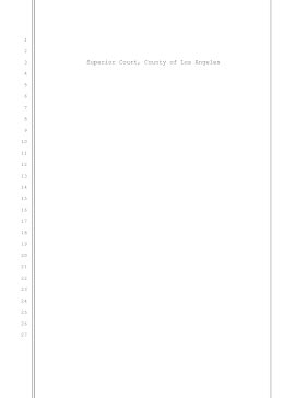 Printable Superior Court County Of Los Angeles Legal Pleading Paper