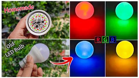 How To Make RGB Led Bulb Homemade Multicolor Led Light Making DIY Light YouTube