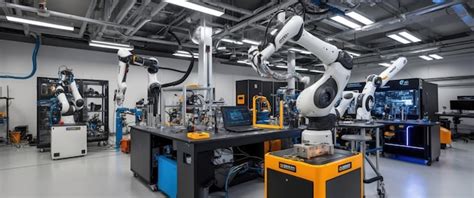 Premium Photo A High Tech Robotics Lab Showcasing Advanced Machinery And Innovative Research