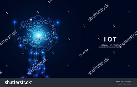 Abstract Internet Things Concept Iot Internet Stock Vector Royalty