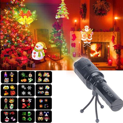 Led 12 패턴 손전등 프로젝션 램프 크리스마스 카드 필름 램프 할로윈 애니메이션 램프 사양 배터리 구동배터리 없음