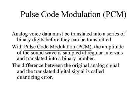 PPT Pulse Code Modulation PCM PowerPoint Presentation Free Download ID 1163893