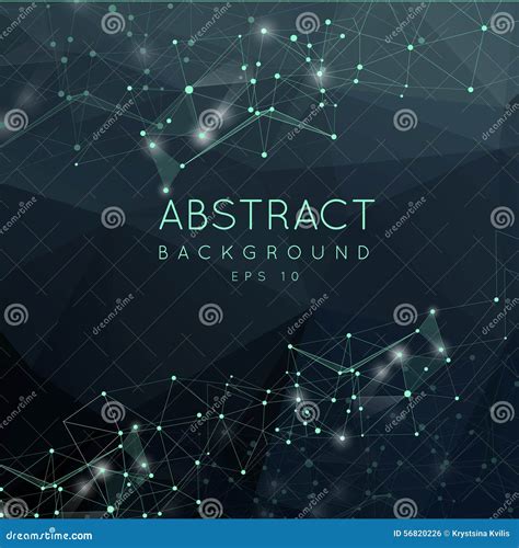 Abstract Polygonal Low Poly Design Stock Vector Illustration Of Line Crystal 56820226