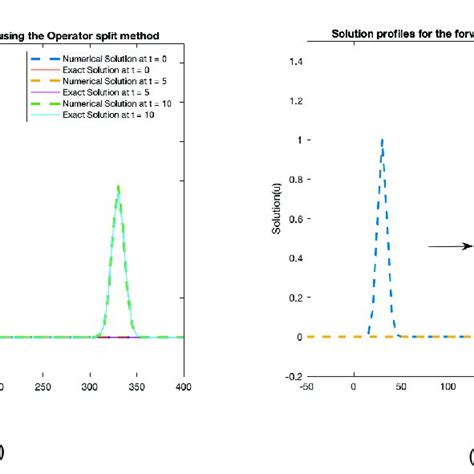 presents the numerical solutions obtained using the operator splitting