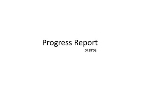 PPT Progress Report PowerPoint Presentation Free Download ID