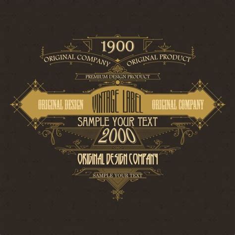 Vintage Labels Classical Styles Vectors Set 05 Free Download