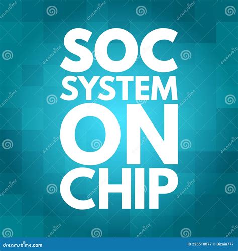 Soc System On Chip Acronym Technology Concept Background Stock Image