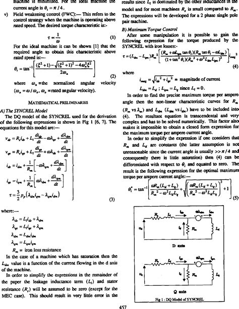 Figure 1 From Aspects Of The Control Of Synchronous Reluctance Machines