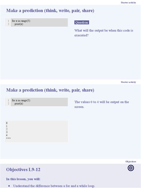 For Loops Lesson Pdf Control Flow Computer Science
