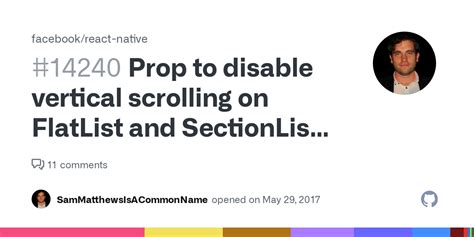 Prop To Disable Vertical Scrolling On Flatlist And Sectionlist While Row Item Is Being