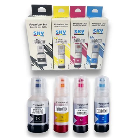 Sky 4 Color Set 101 Compatible Refill Ink For Epson L4150 L4160 L6160
