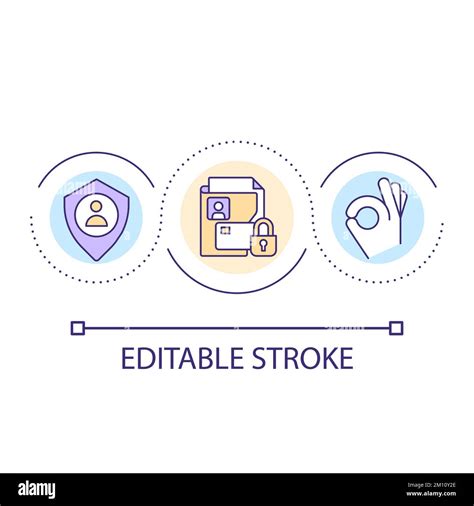 Personal Information Security Loop Concept Icon Stock Vector Image