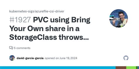 Pvc Using Bring Your Own Share In A Storageclass Throws Error · Issue