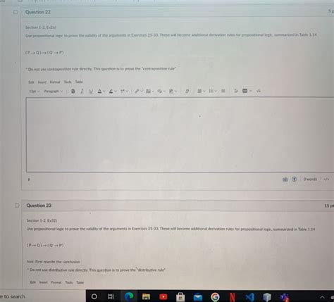 Solved Question 22 Sp Section 1 2 Ex26 Use Propositional