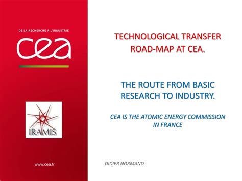 Ppt Technological Transfer Road Map At Cea Powerpoint Presentation
